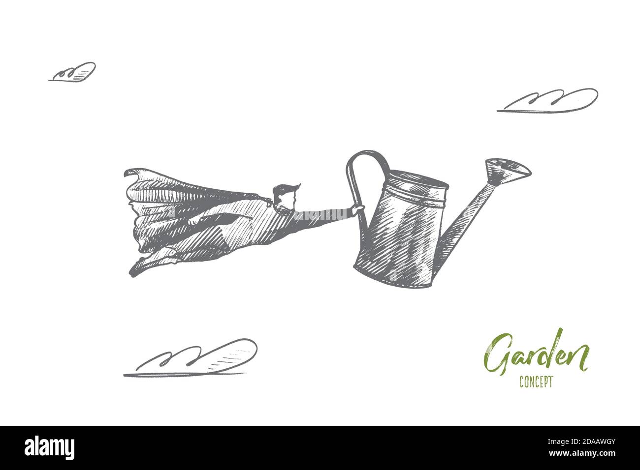 Garden concept. Hand drawn isolated vector Stock Vector Image & Art - Alamy