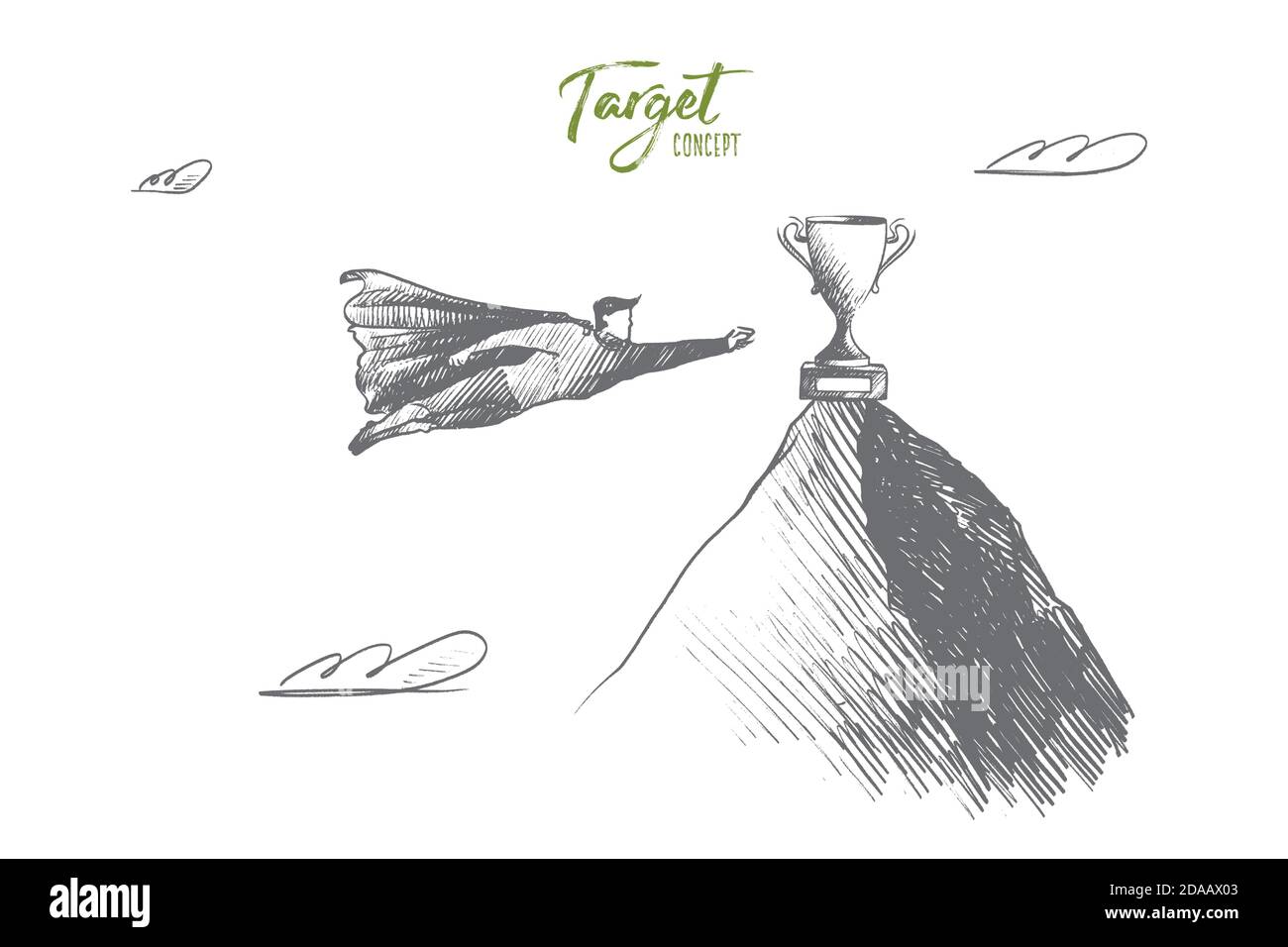 Target concept. Hand drawn isolated vector Stock Vector Image & Art - Alamy