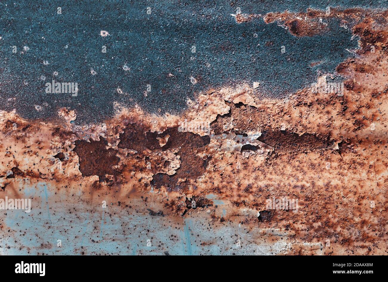 Texture of the old paint on rusty metal wall Stock Photo - Alamy