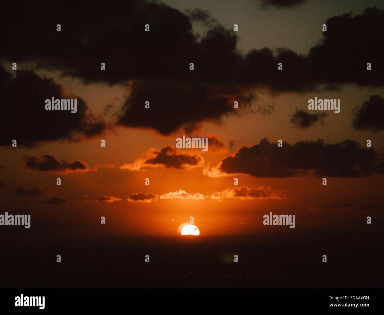 An incredible, strong, powerful and dramatic sunset captured in ...