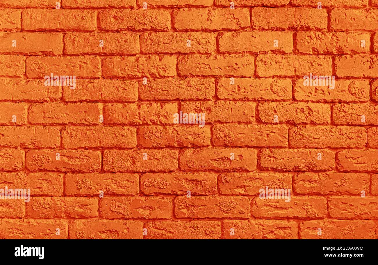 Abstract urban background. Modern brick wall texture. Image in red ...