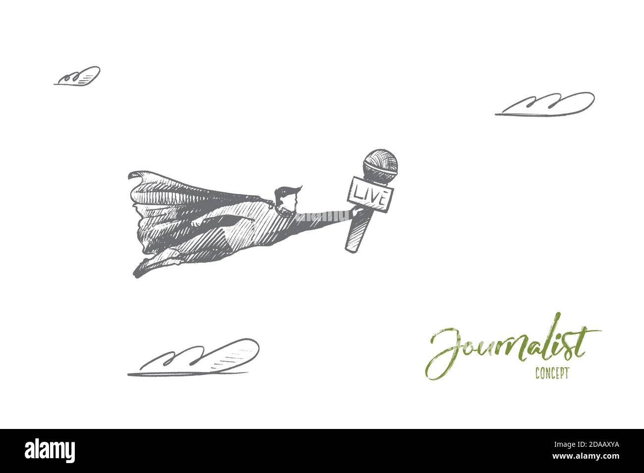 Journalist concept. Hand drawn isolated vector Stock Vector Image & Art ...