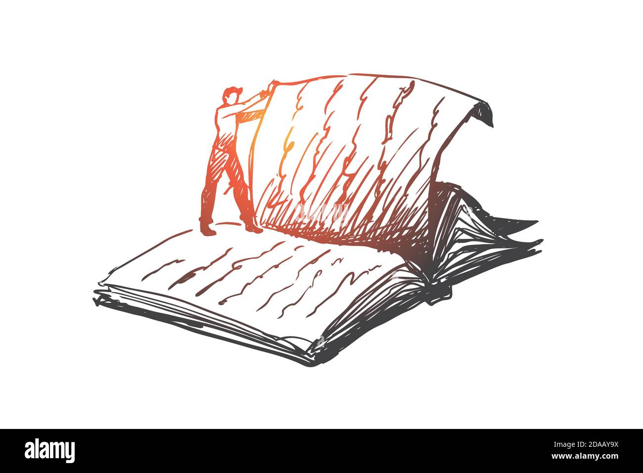 Book, reading, library, read concept. Hand drawn isolated vector Stock ...