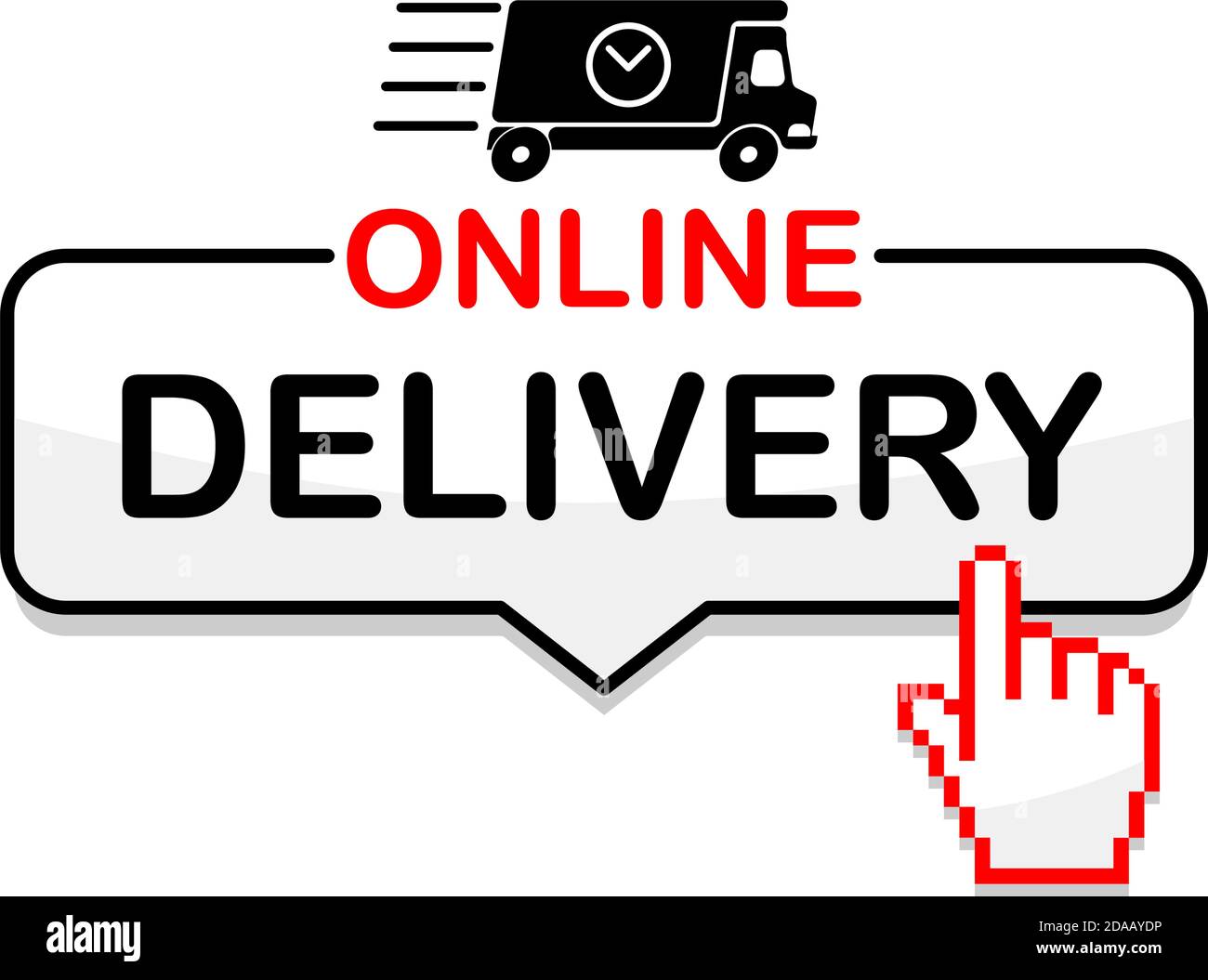 Online delivery service. Advertising internet delivery by car to ...