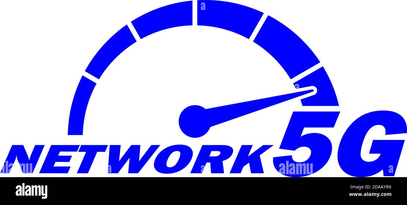High speed network internet 5G icon design. Illustration, vector Stock ...