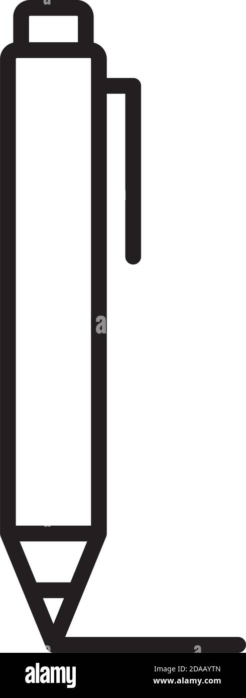 pen icon over white background, line style, vector illustration Stock ...