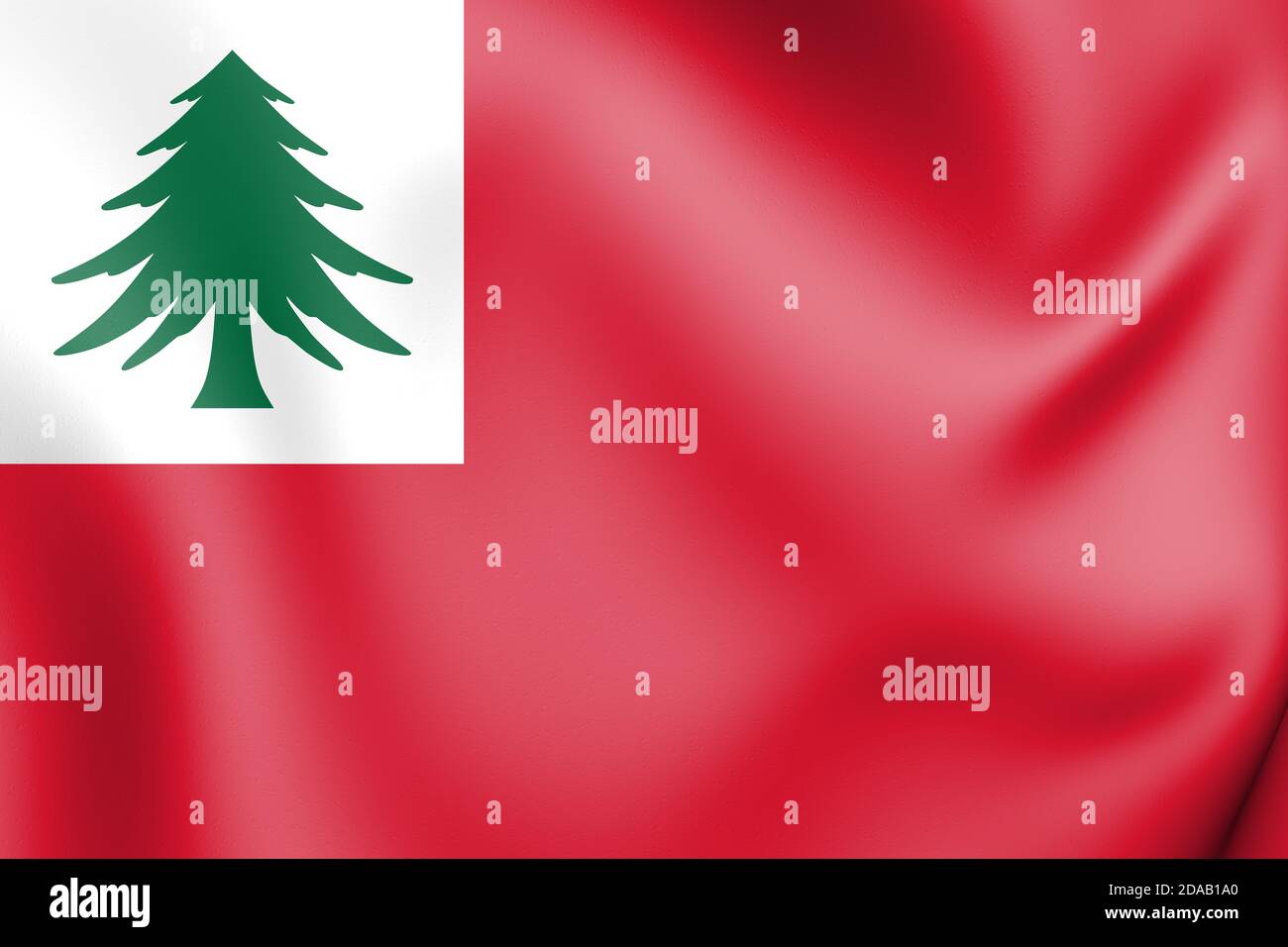 3D Flag of New England (Pine), USA. 3D Illustration Stock Photo - Alamy