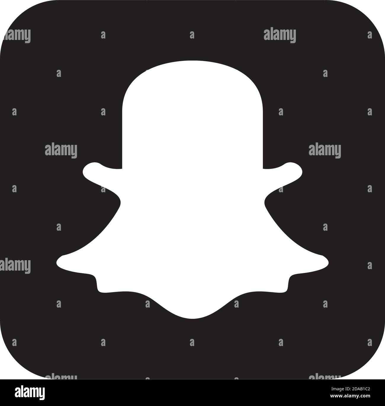 snapchat social network logo icon over white background, silhouette ...