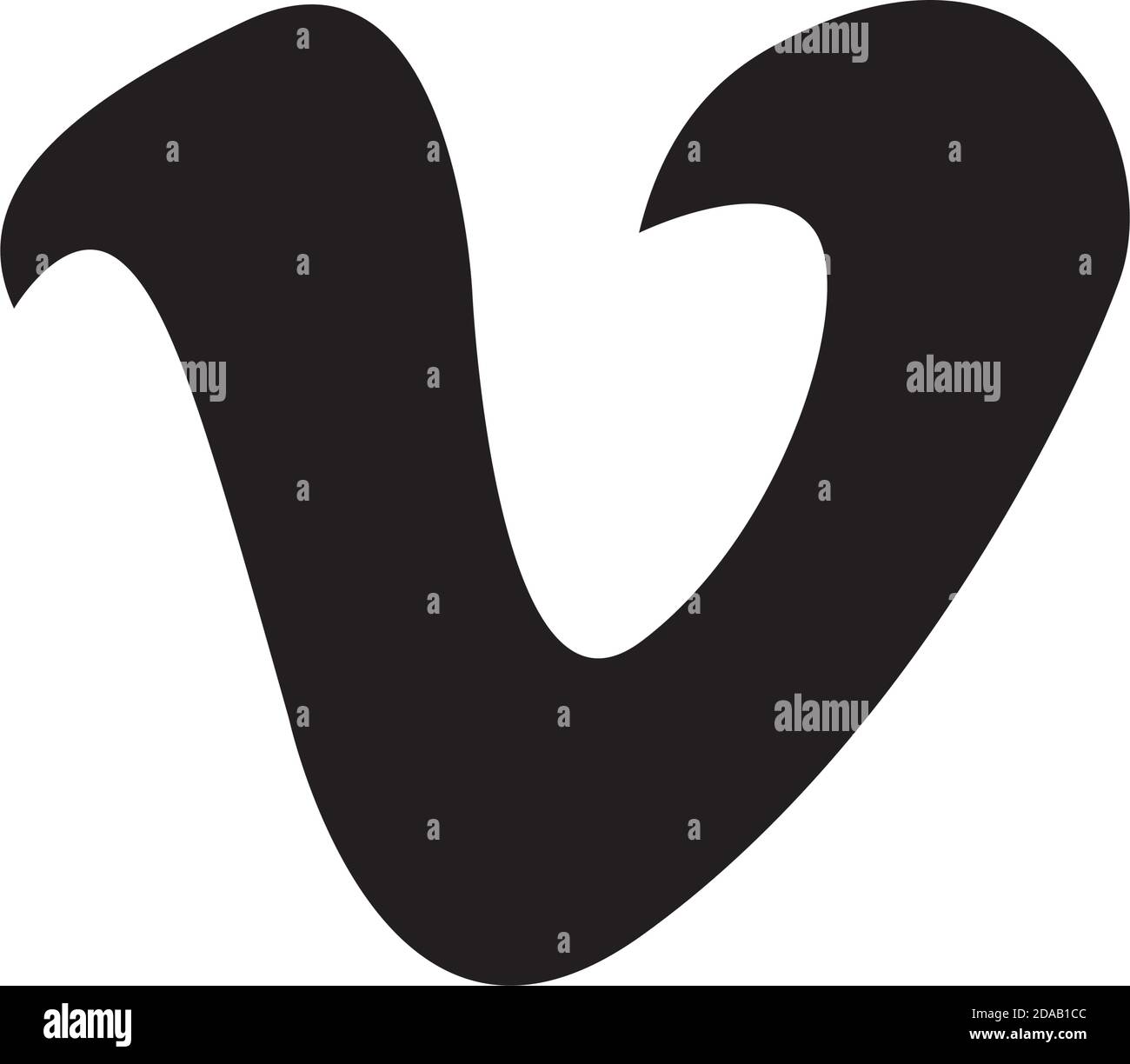 vimeo social network logo icon over white background, silhouette style ...