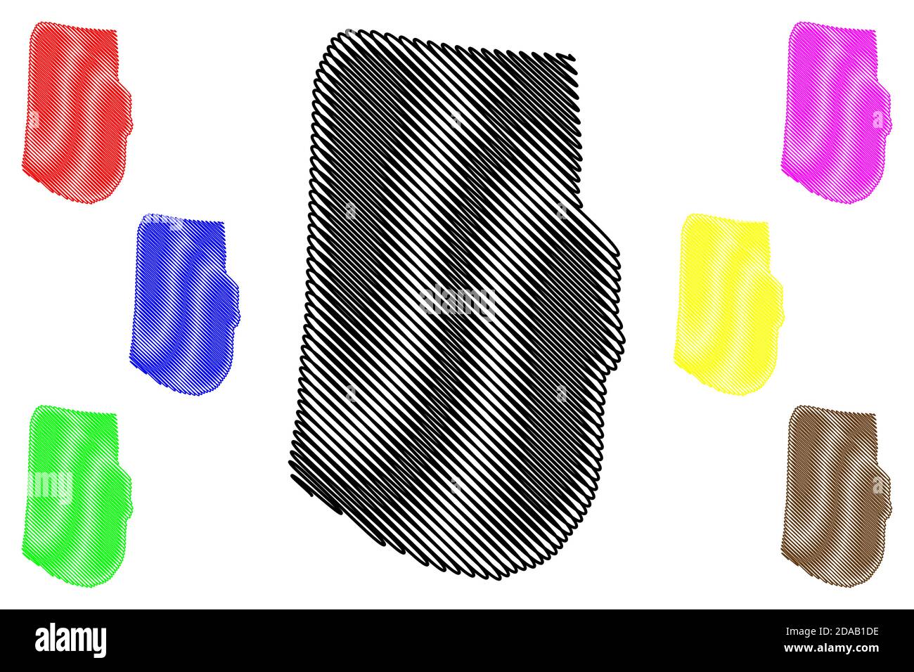 Jos City (Federal Republic of Nigeria, Plateau State) map vector ...