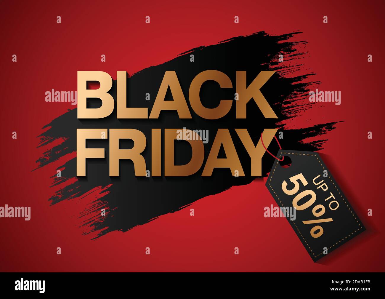 Black Friday limited sale offer. Dark red background golden text ...