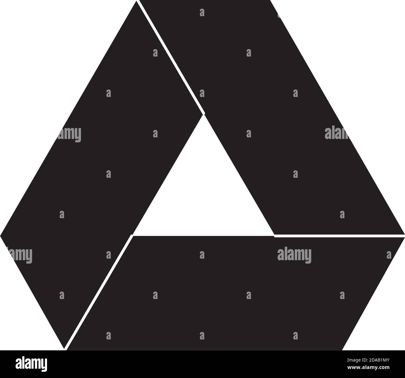 google drive logo icon over white background, silhouette style, vector ...