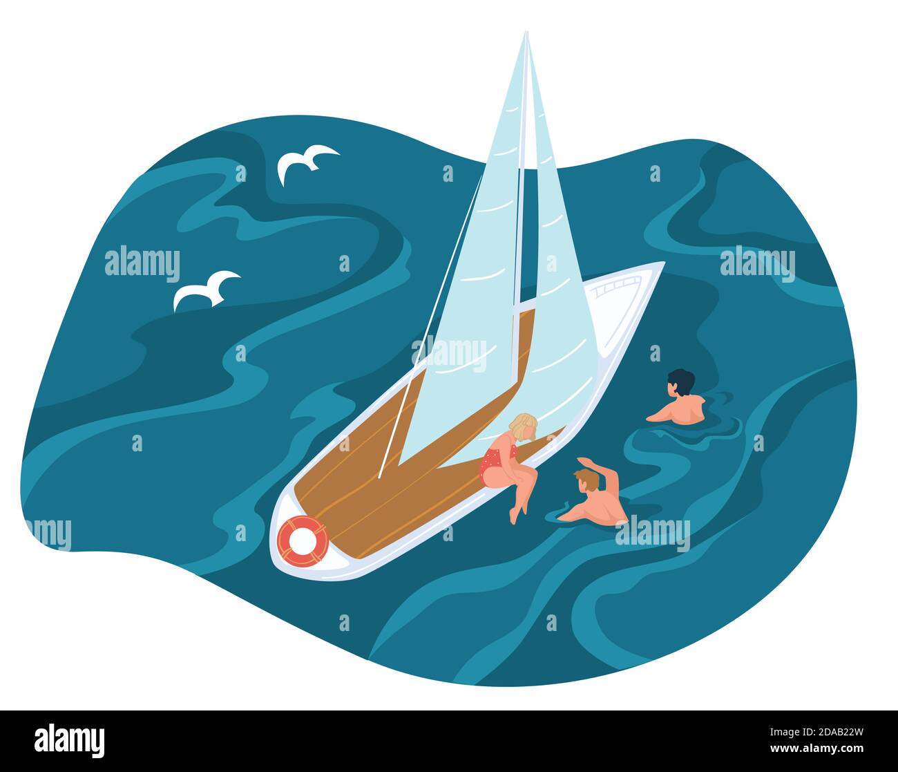 Relaxing on water in Stock Vector Images - Alamy