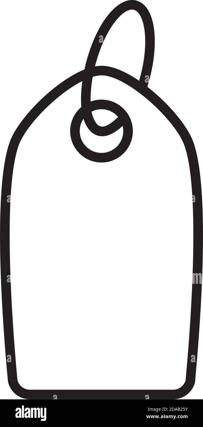 tag icon over white background, line style, vector illustration Stock ...