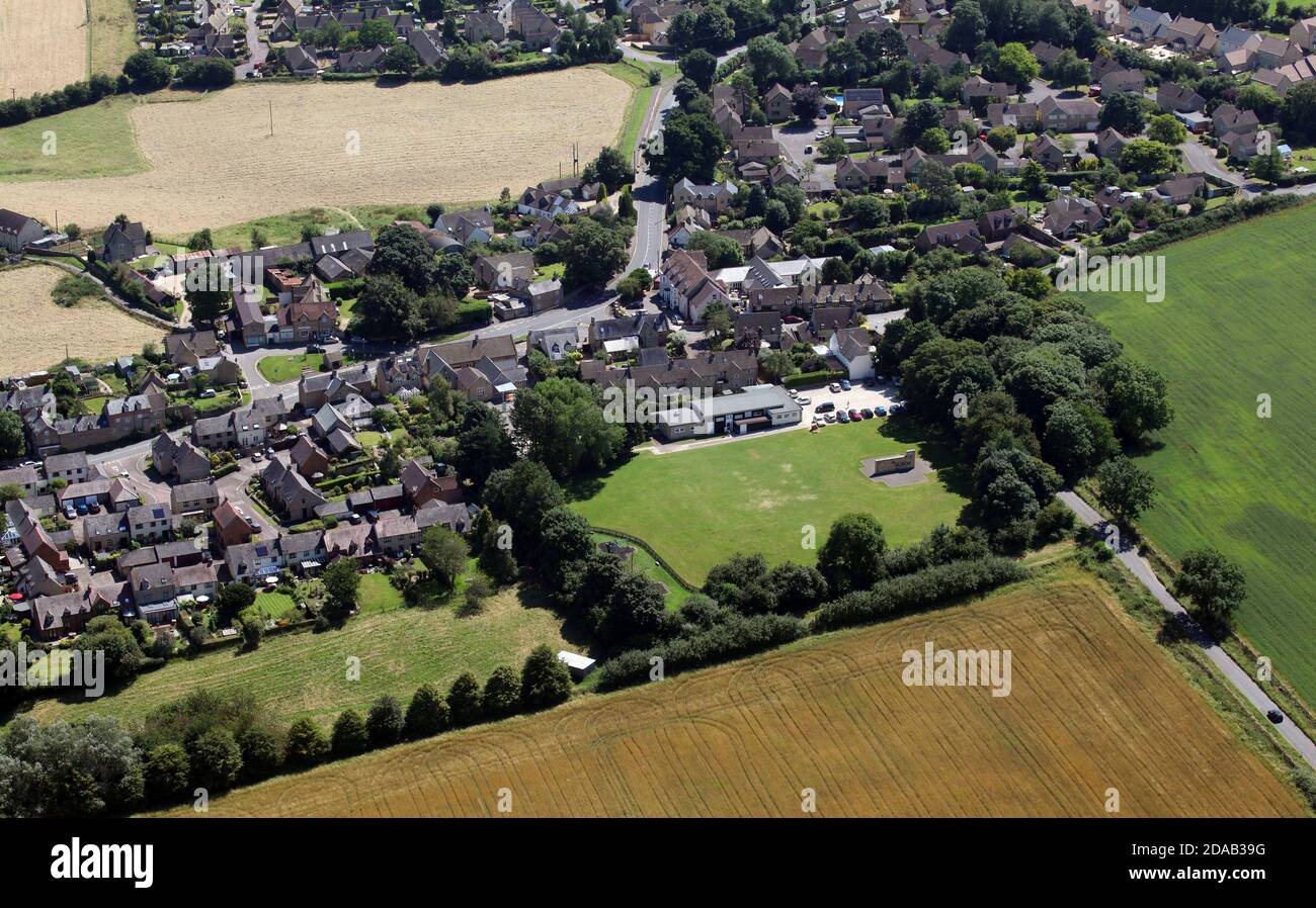 aerial view of Enstone Primary School, near Chipping Norton ...