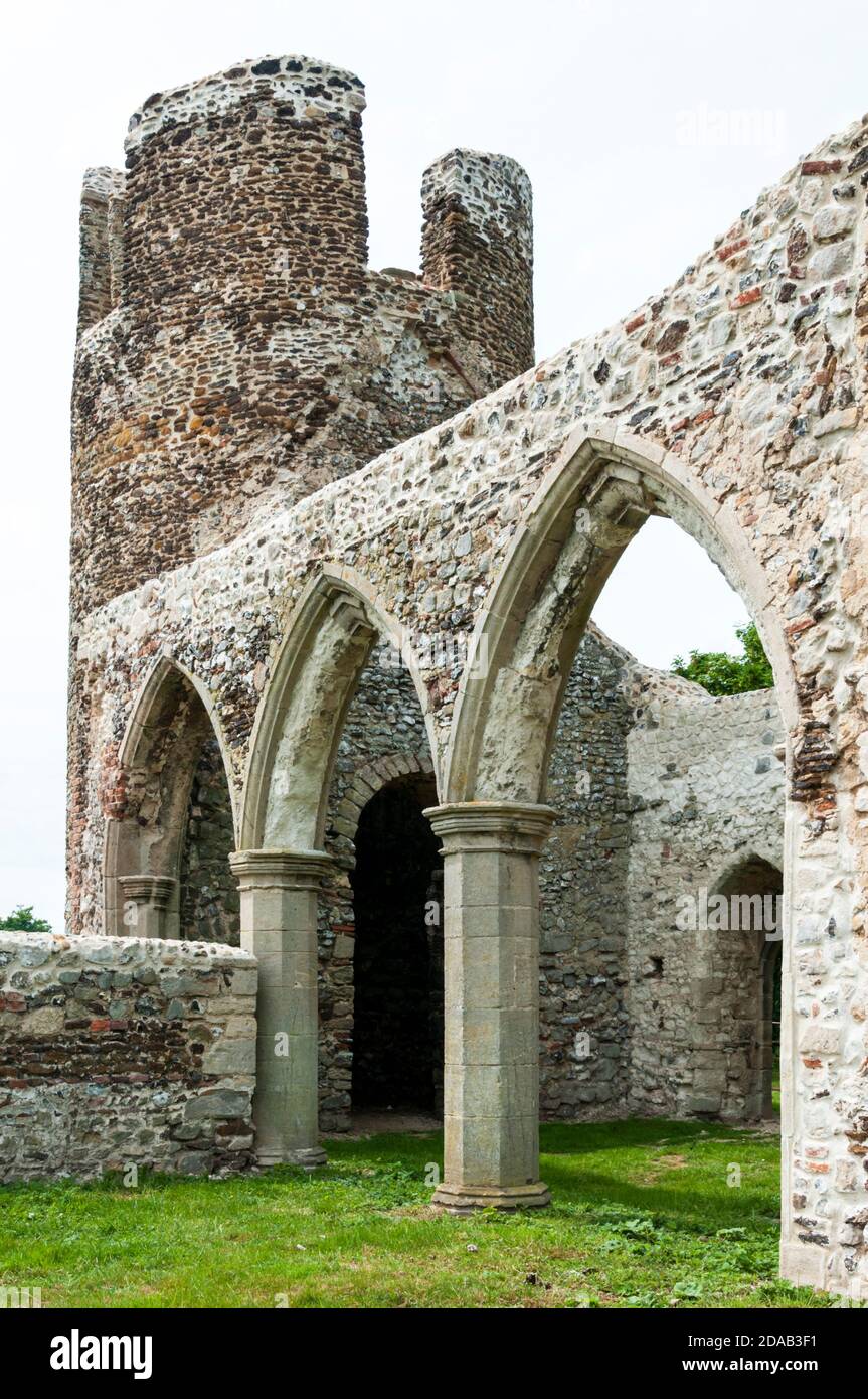 The ruined church of St Mary, once part of the lost village of Appleton ...