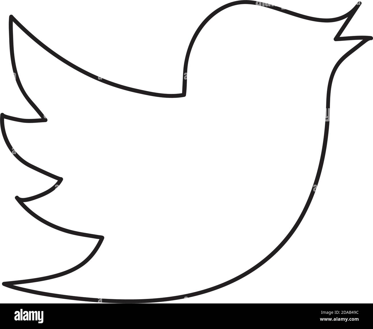 Twitter Logo Outline