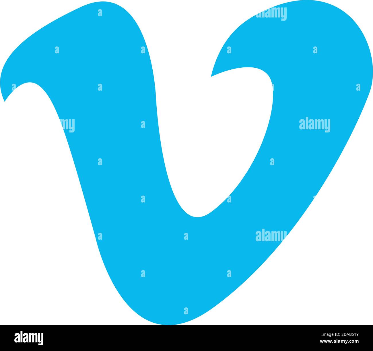vimeo social network logo icon over white background, flat style ...