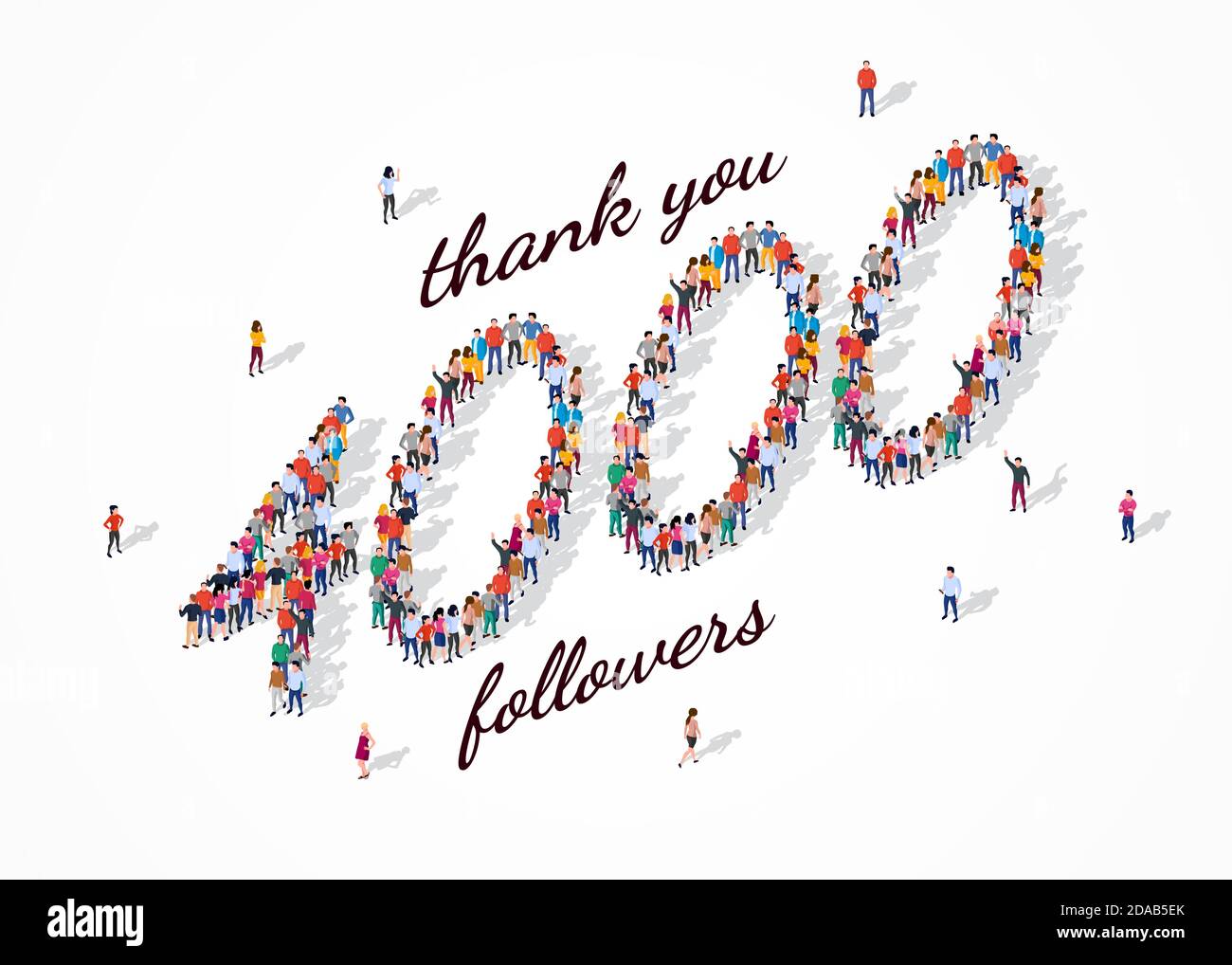 4K Followers. Group of business people are gathered together in the ...