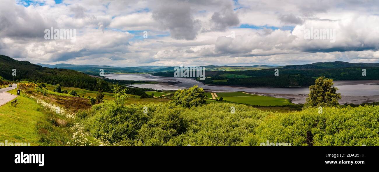 A view of Dornoch Firth looking towards Bonar Bridge from the Struie ...