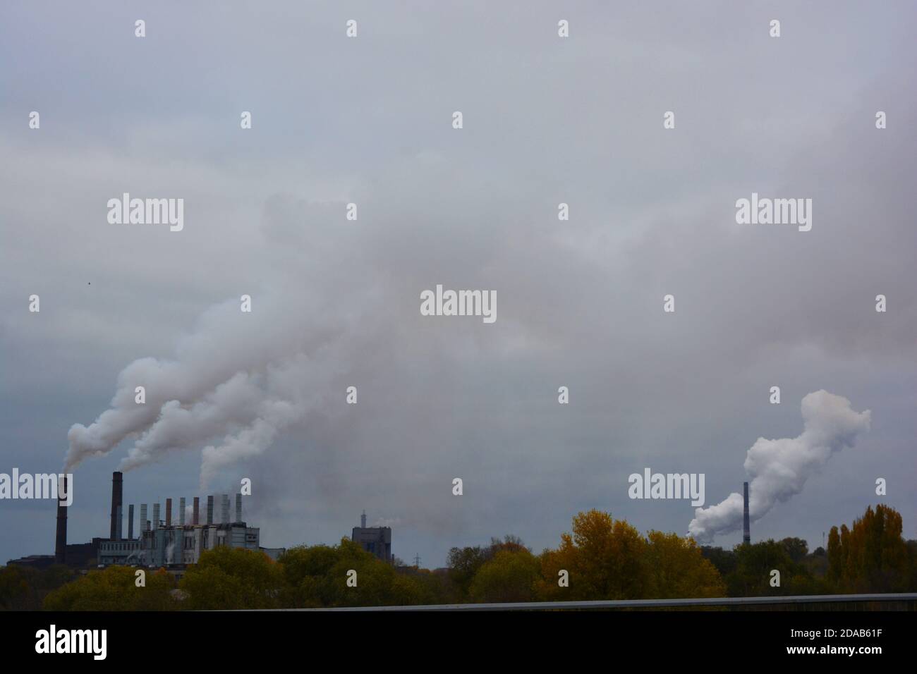 Pollution of the environment, air and water, harmful emissions into the ...