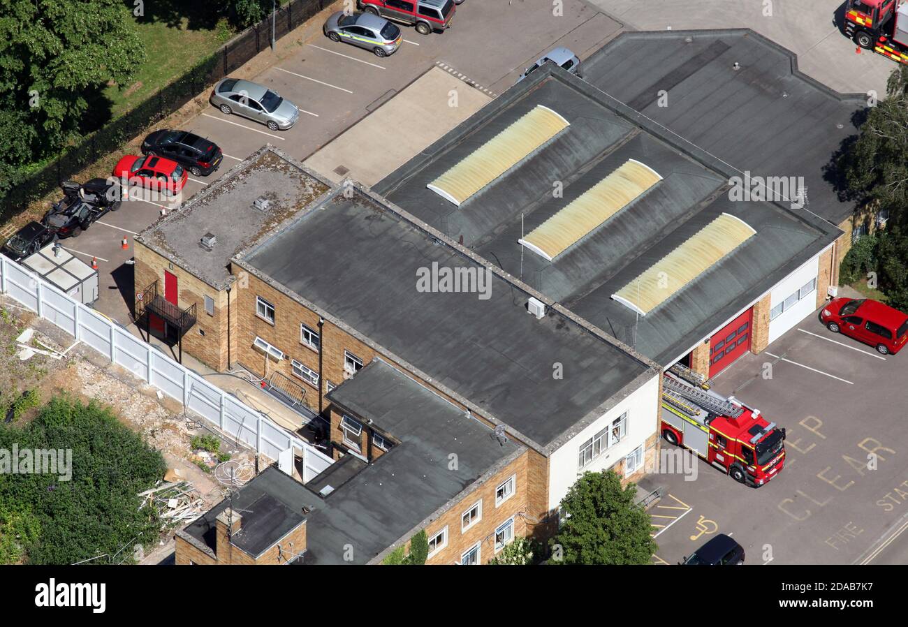 aerial view of Banbury fire station, Oxfordshire, UK Stock Photo - Alamy