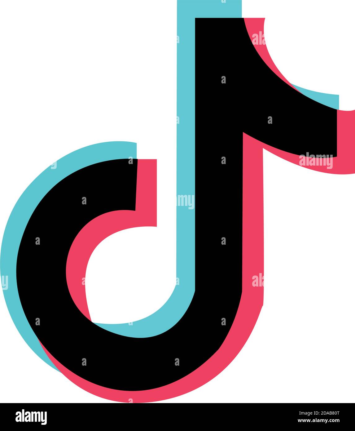 tik tokk social medial logo icon over white background, flat style ...