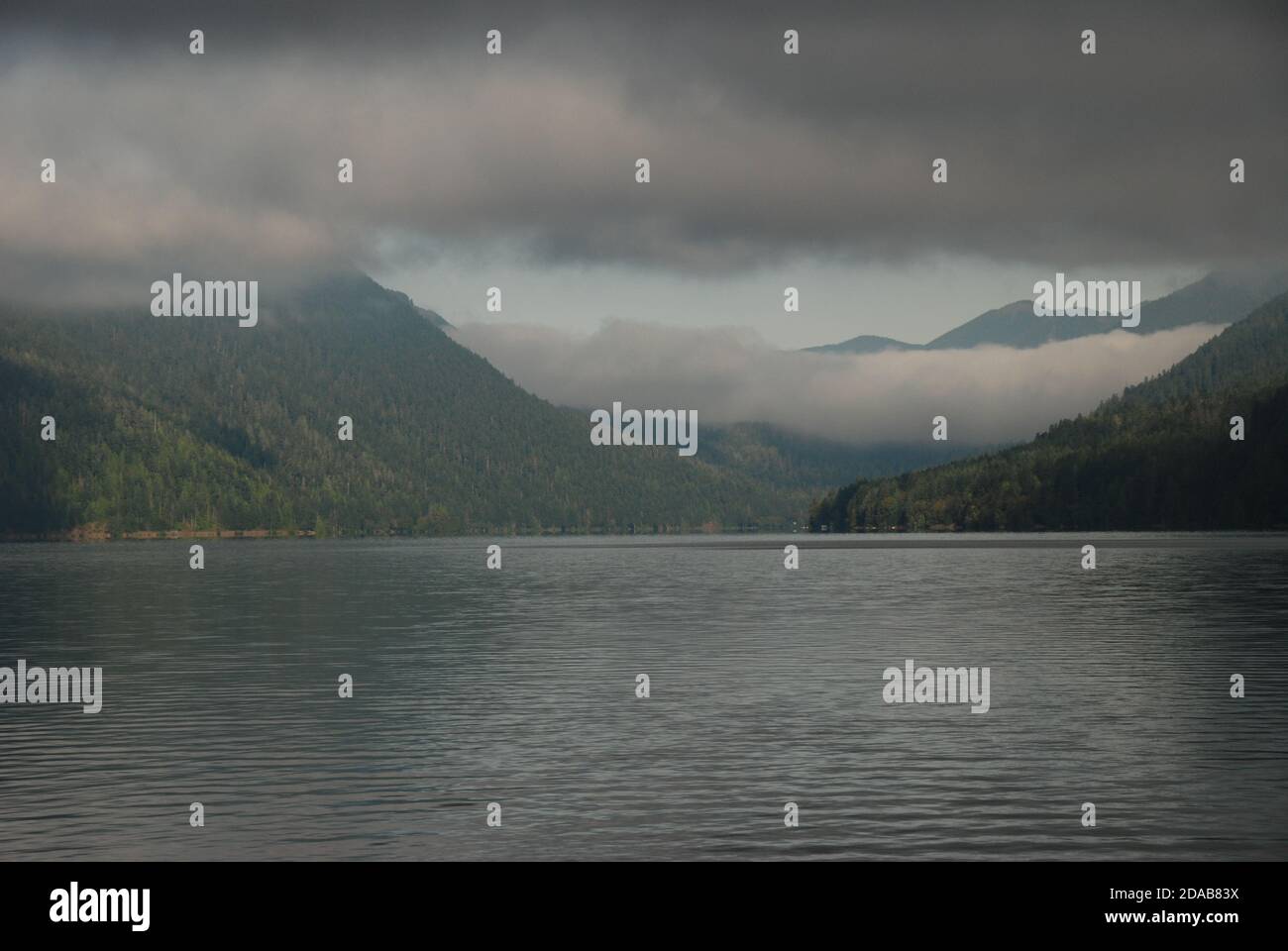 Sunset lake crescent olympic national hi-res stock photography and ...