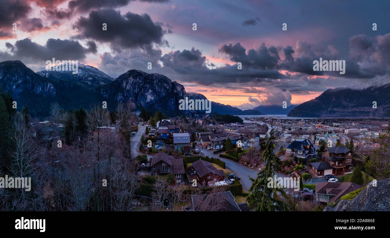 Aerial View of Residential Neighborhood Homes in a Small touristic Town ...