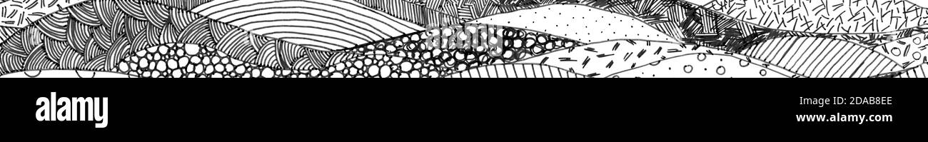 Hand Drawn Graphic Doodle Landscape Stock Photo - Alamy