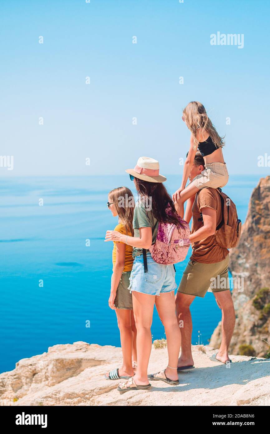 Happy family on vacation in the mountains Stock Photo - Alamy