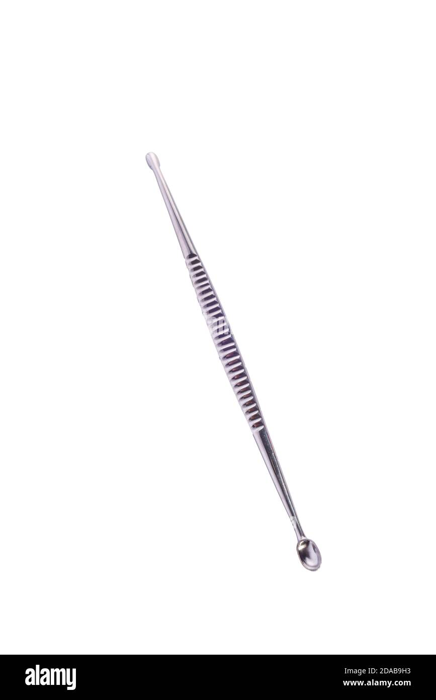 surgical bone spoon, medical instrument isolate on white background ...