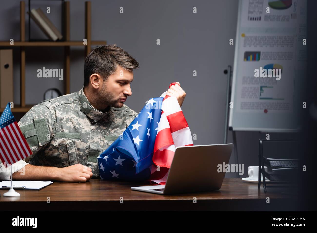 Sad american flag hi-res stock photography and images - Alamy