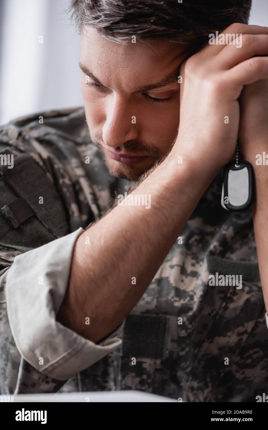 Sad soldier hi-res stock photography and images - Alamy