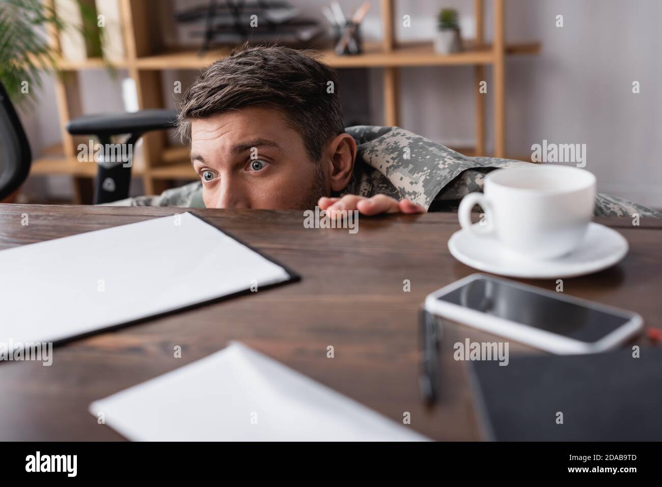 Frightened Person Hiding