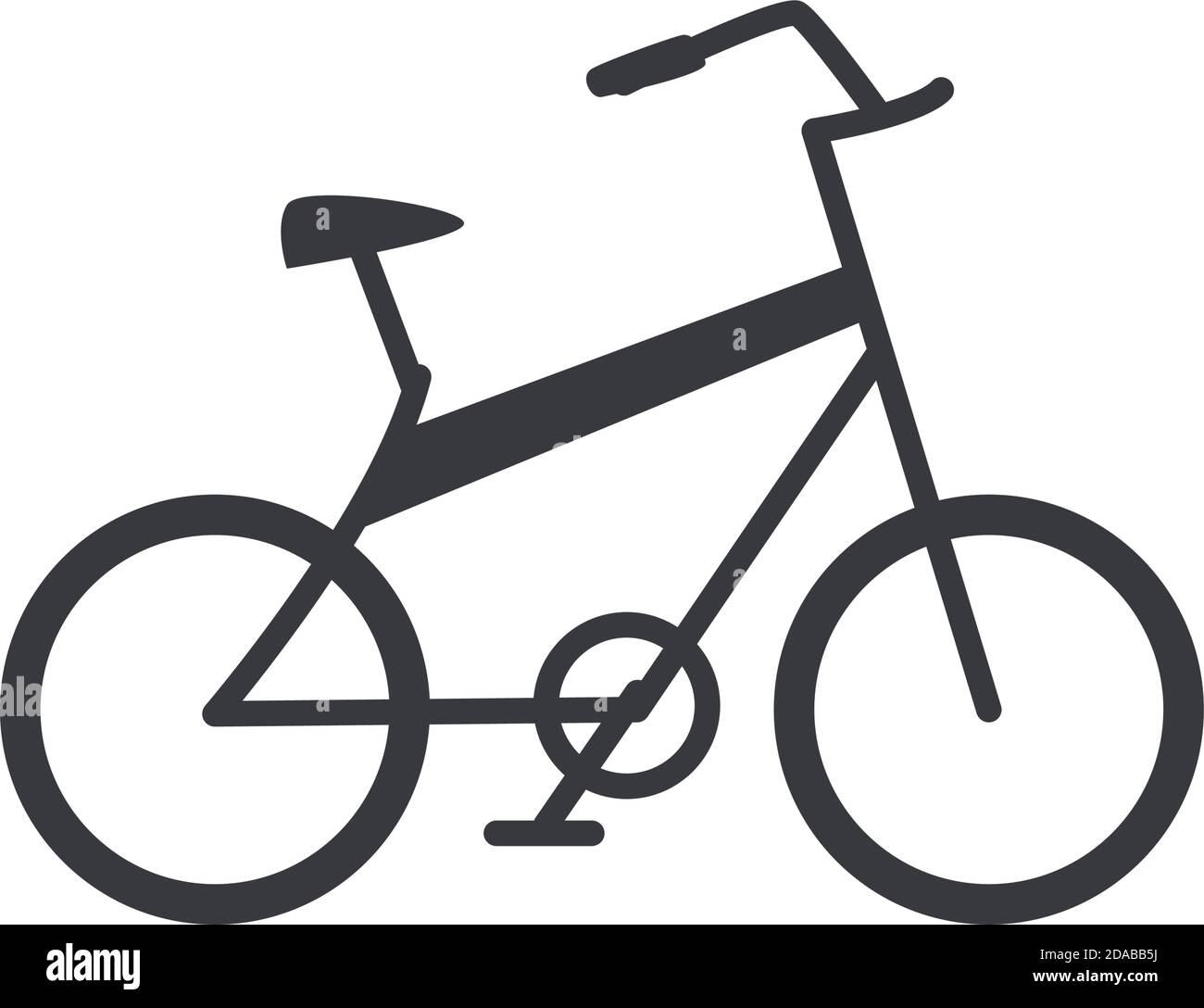 bicycle retro with thick frame on white background vector illustration ...