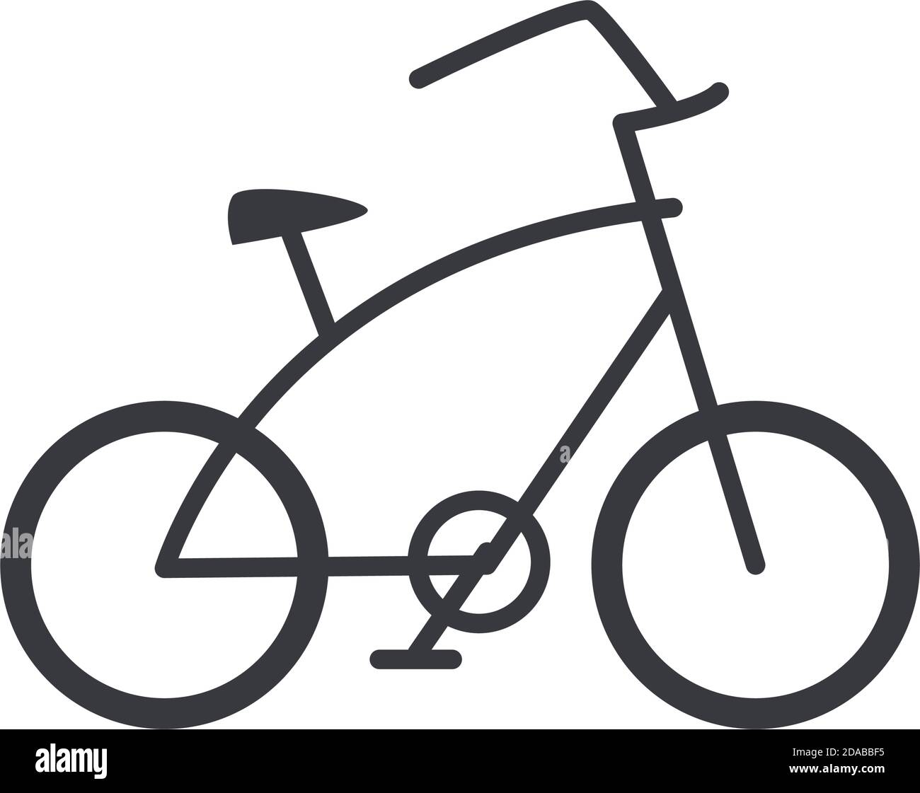 bicycle with big frame in white background vector illustration design ...