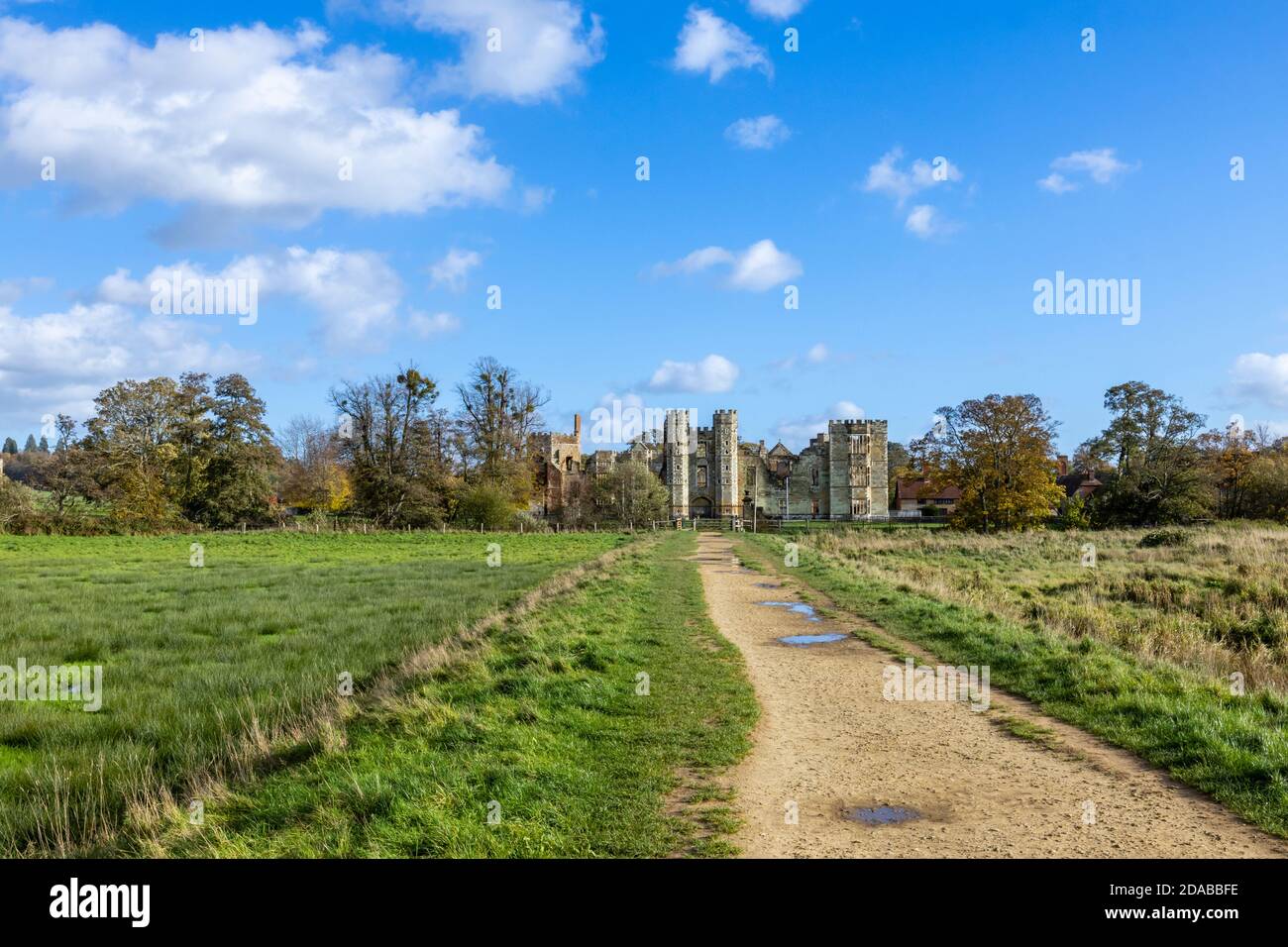 The ruins of Cowdray House (or Castle) a Tudor manor house at Cowdray ...