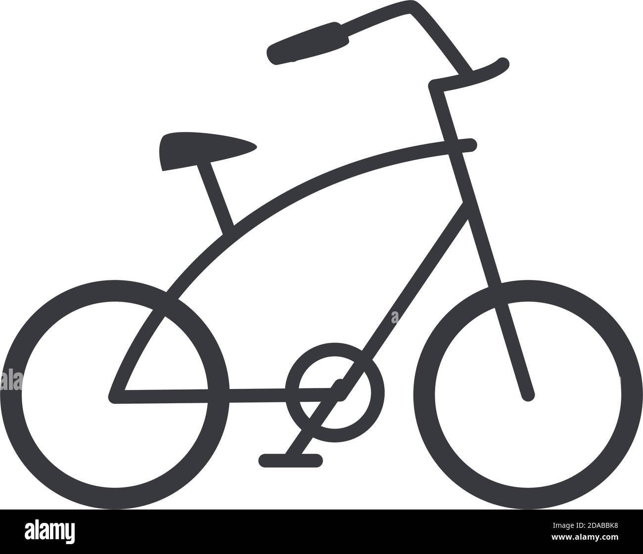 bicycle with big frame on white background vector illustration design ...