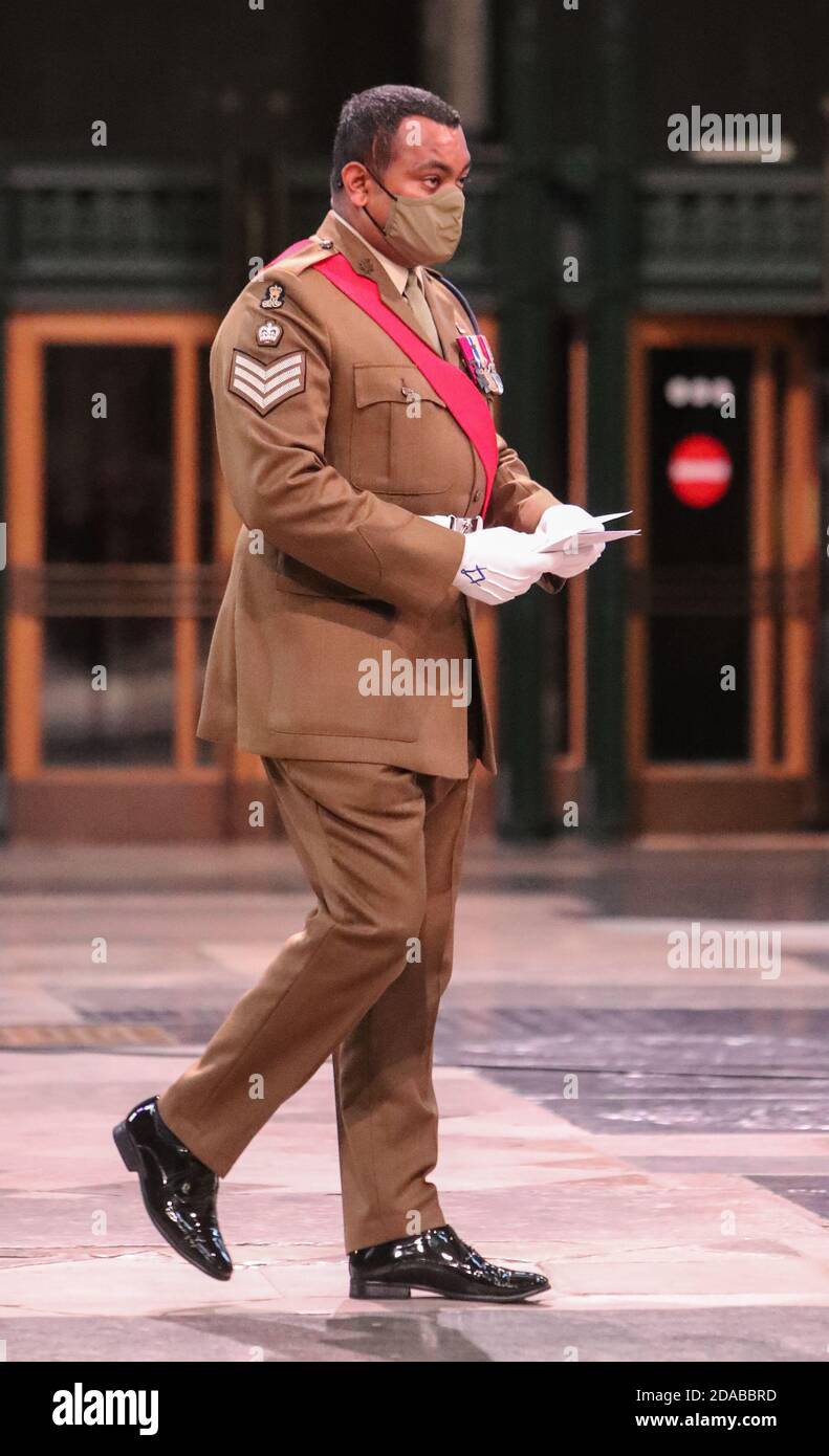 Colour Sergeant Johnson Beharry VC arrives at the High Altar during a ...