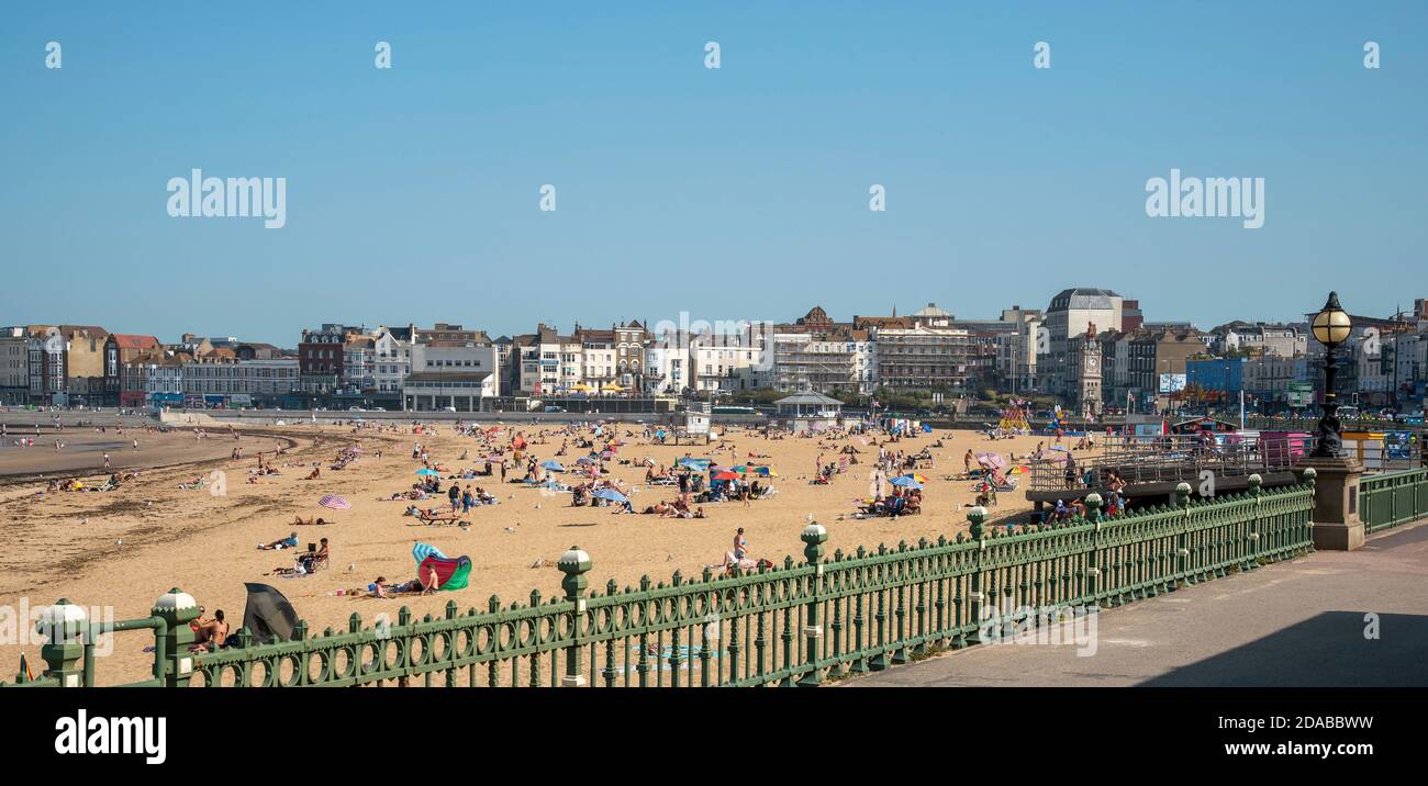 Margate, Kent, England, UK. 2020. Old town Margate and the main beach ...