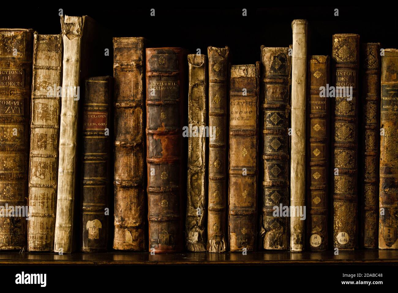 Old wisdom written by jesuit monniks in Valencienne Stock Photo - Alamy