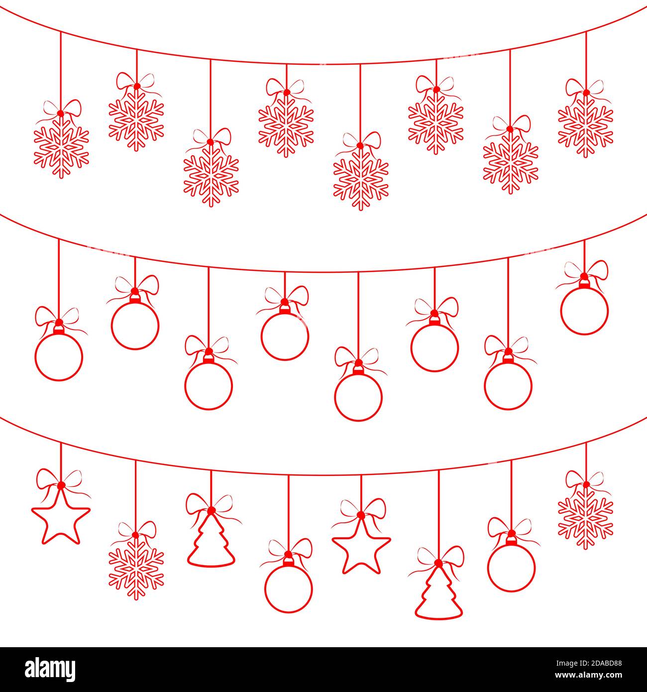 Vintage paper chains christmas Stock Vector Images - Alamy