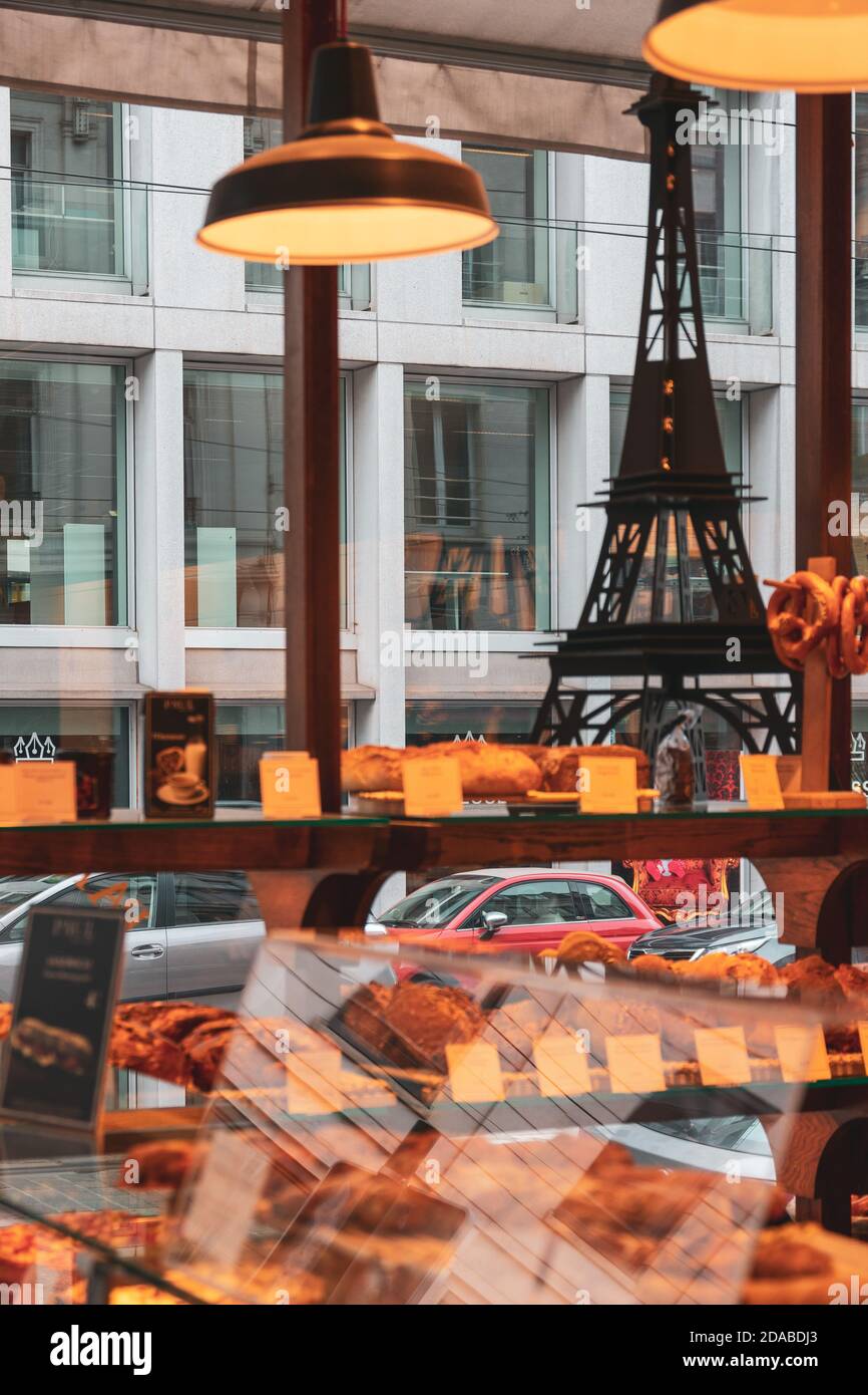 Vertical shot of a typical cafe in France Stock Photo - Alamy