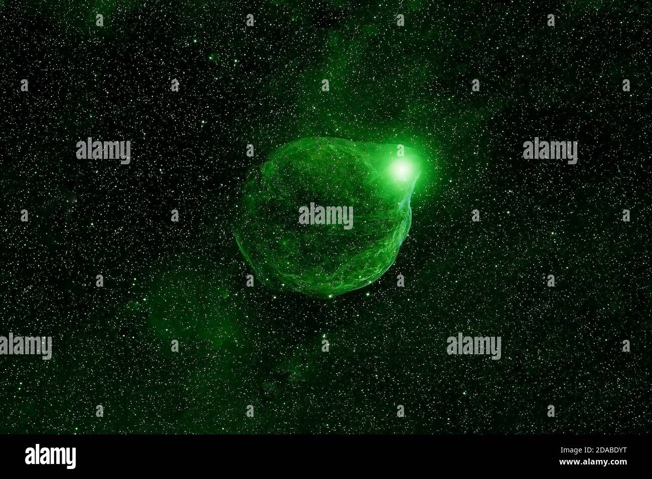 Green galaxy in deep space. Elements of this image furnished by NASA ...