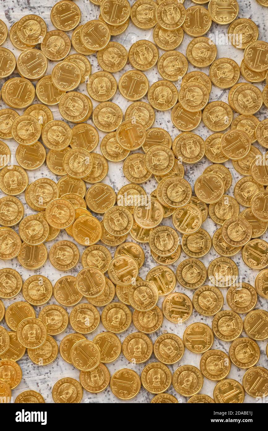 Kazakh tenge coins hi-res stock photography and images - Alamy