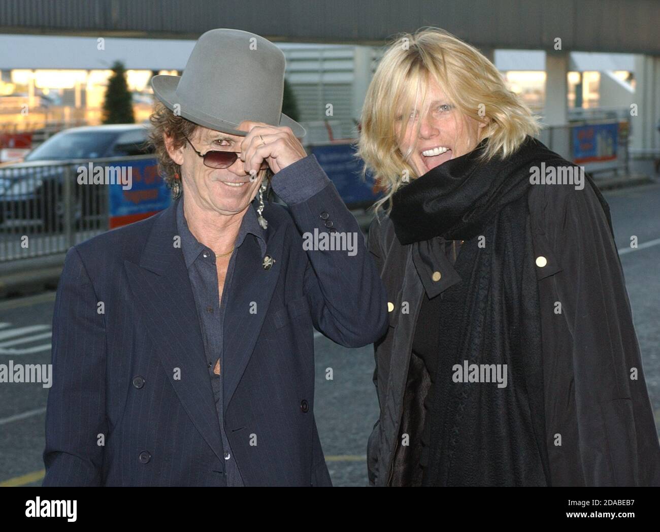 Rolling Stone Keith Richard and wife Patti Hanson in 2003 Stock Photo ...