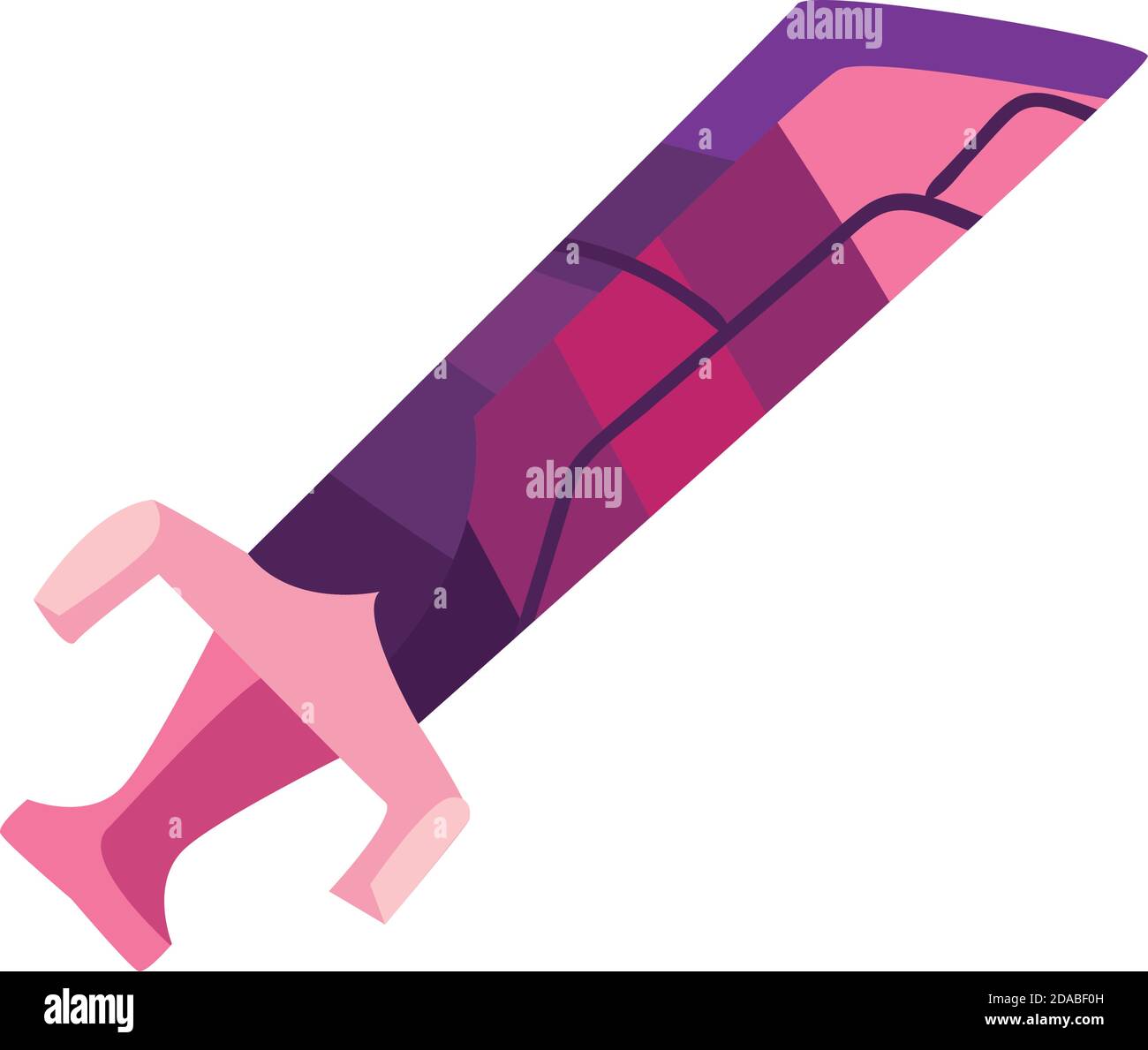video game sword color purple on white background vector illustration ...