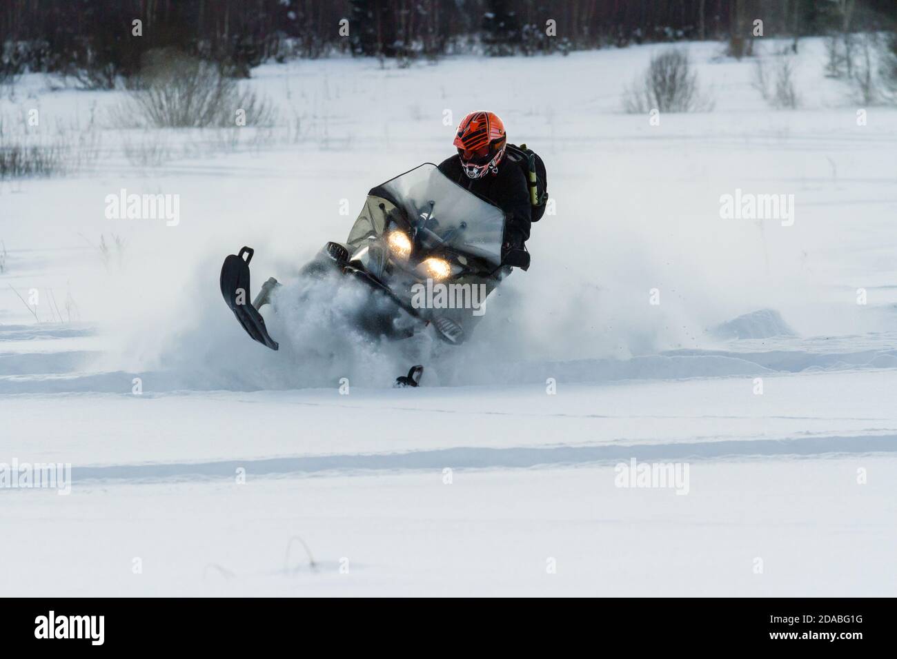 Snowmobile motion snowmobiling hi-res stock photography and images - Alamy