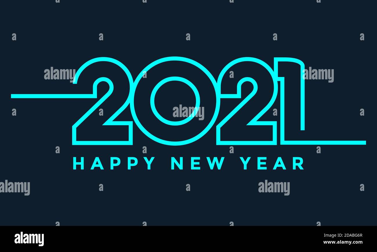 happy new year 2021 modern line light cool design vector Stock Vector ...